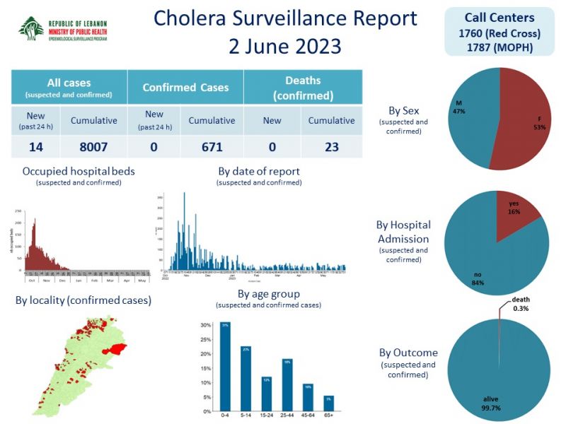 Cholera Surveillance In Lebanon- 2/6/2023